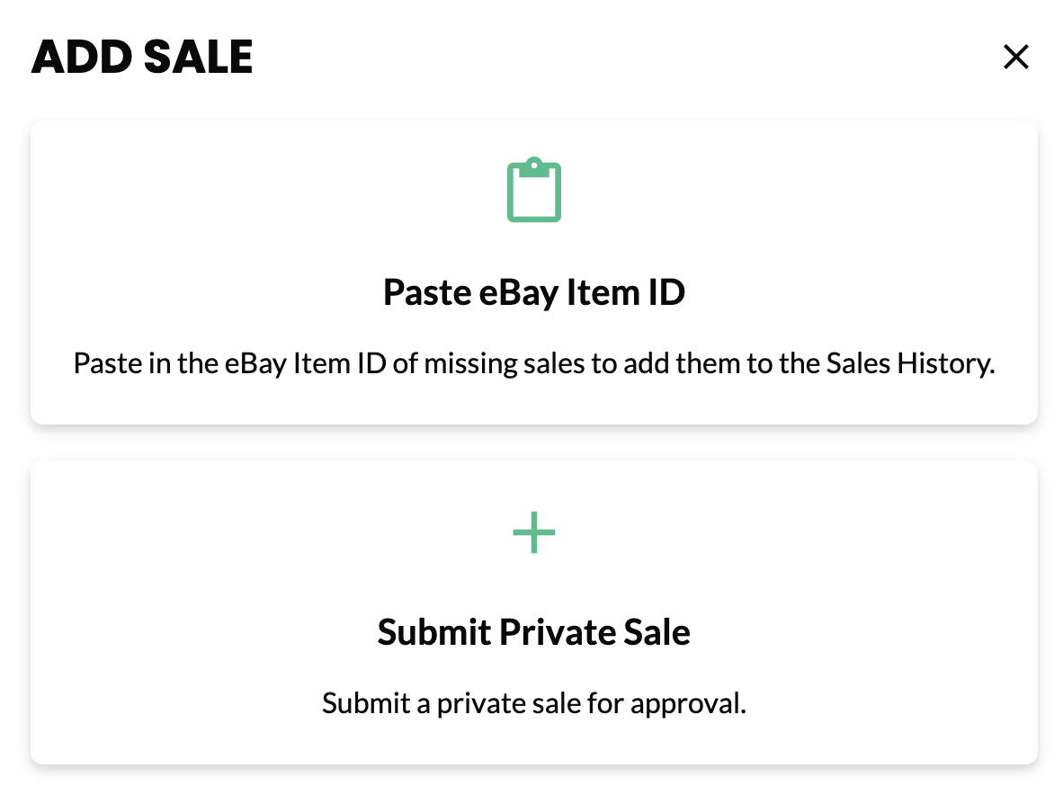 Submit Sales to the Database – Card Ladder
